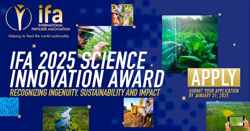 IFA launches first Science Innovation Award - Fertilizer